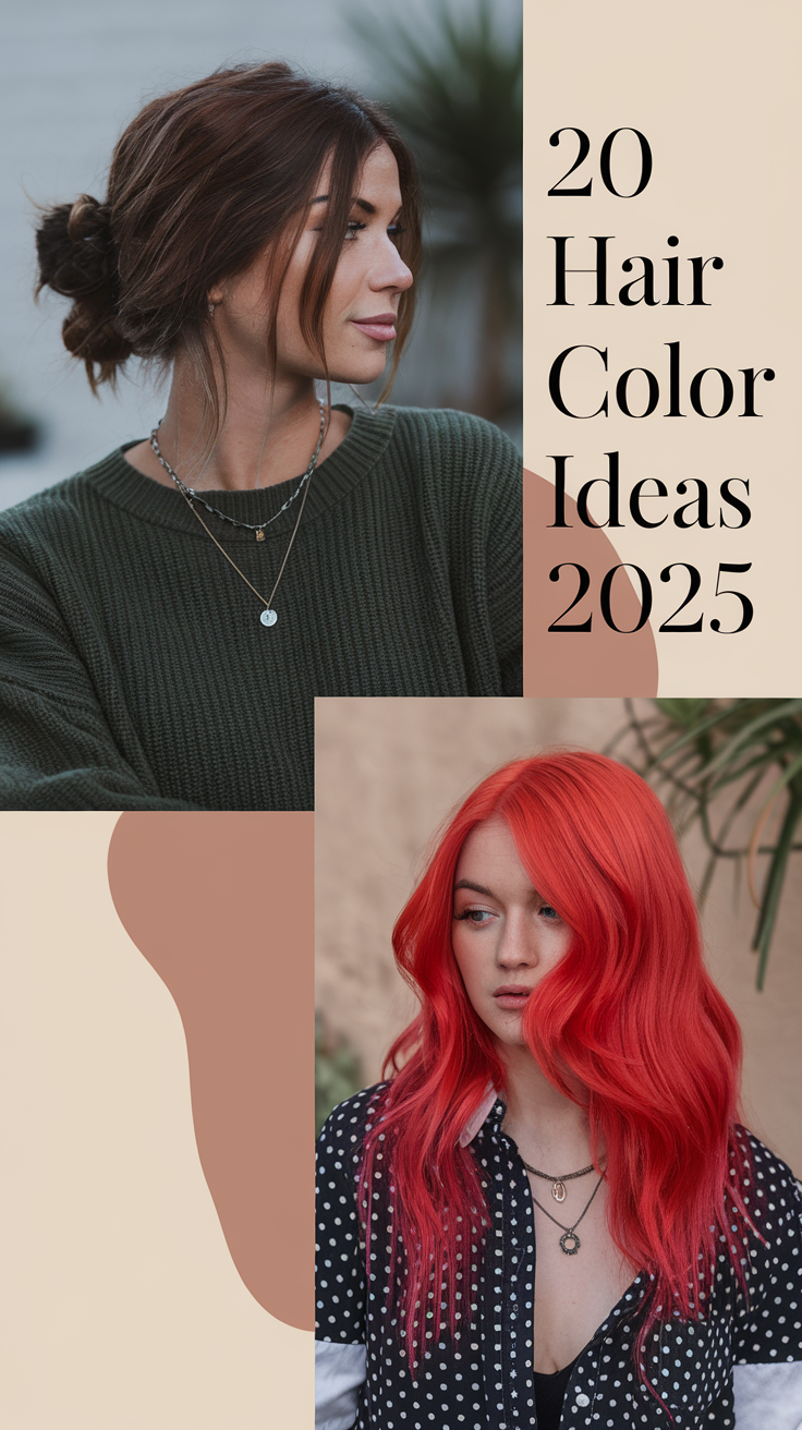 Top 20 Hair Color Ideas 2025: Brunettes, Blondes, Reds & Unique Trends