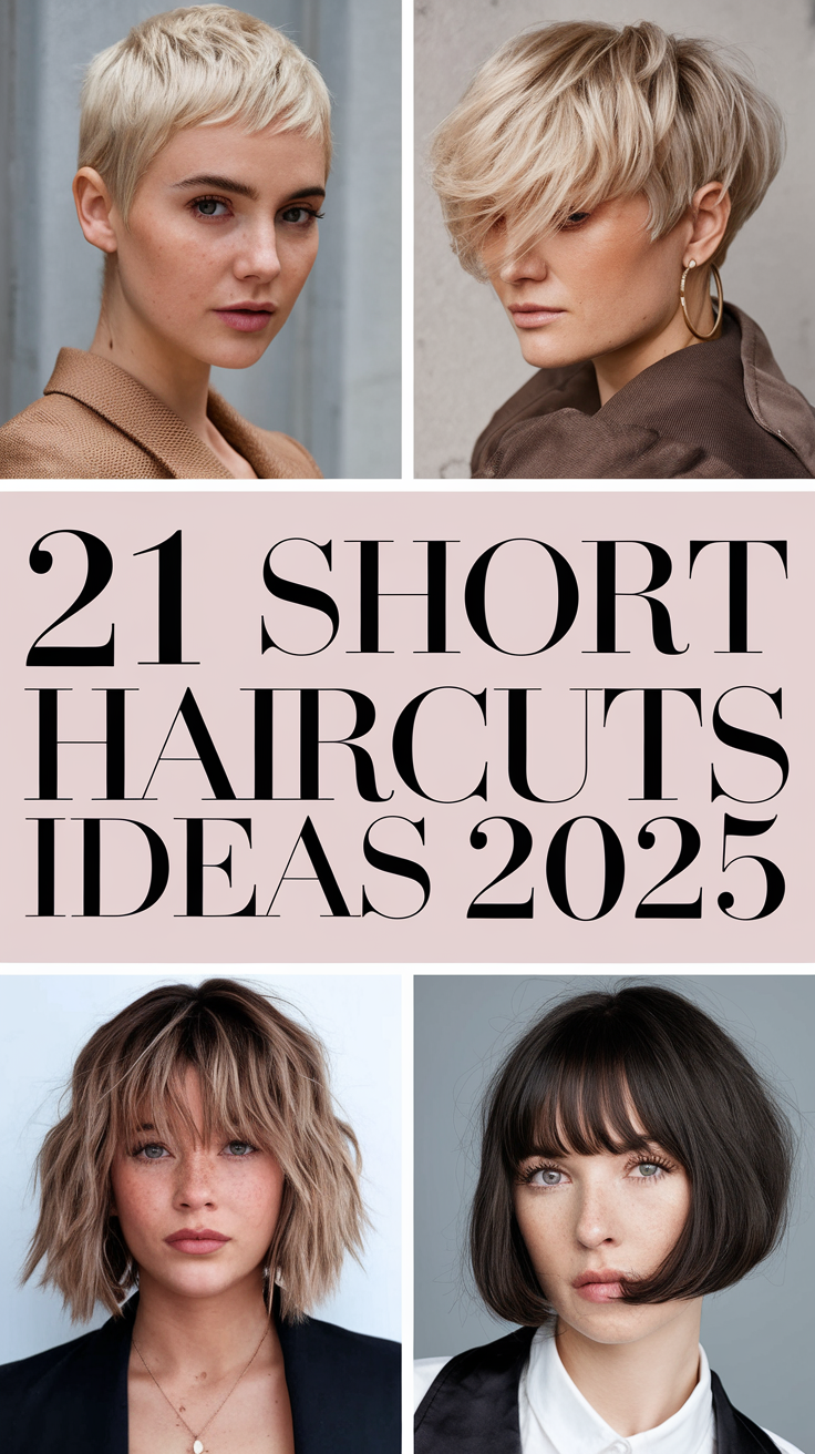21 Short Haircuts Ideas 2025 for Women - Bangs, Layers, and Styles for ...