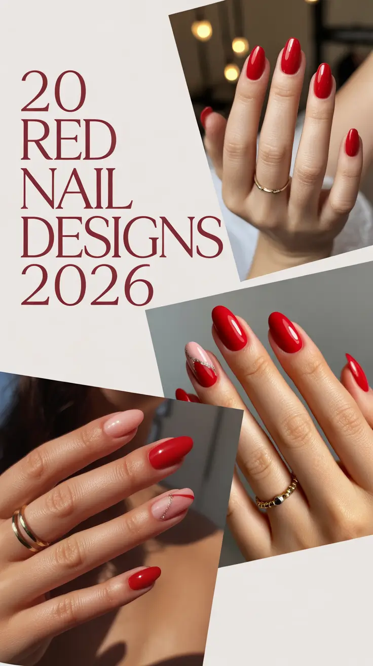 Red Nail Designs 2026 – Inspo, Aesthetic Ideas & Cute Art